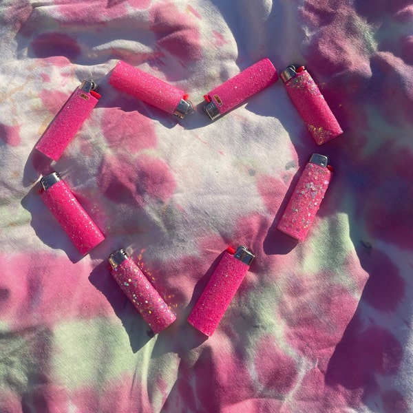 Pink Lighters - Etsy