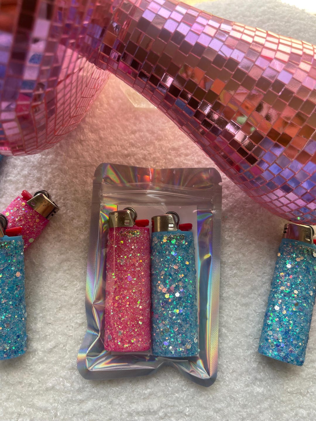 Sugar Coated Bling Lighter Duo (pink + Blue) - Etsy
