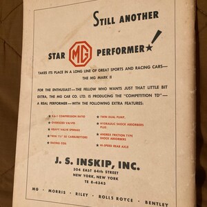 Original 1951 Watkins Glen Race Program With Period Jaguar ...