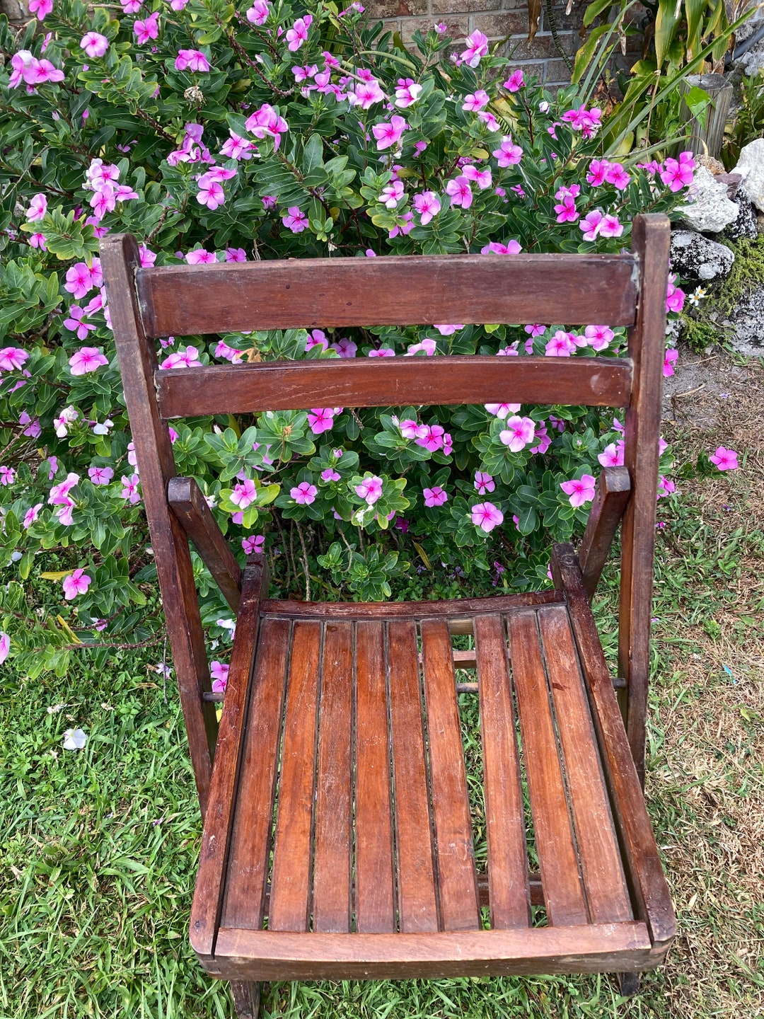 Vintage Wooden Folding Picnic Chair Made in Romania. Finest Quality ...