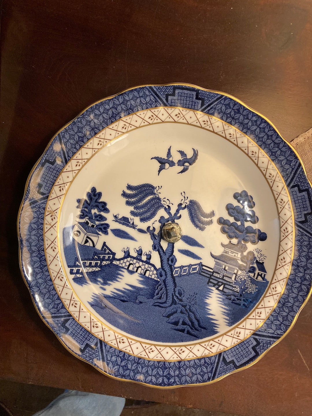 Royal Doulton Majestic Collection Booths Old Willow 2 Plate Serving Set ...