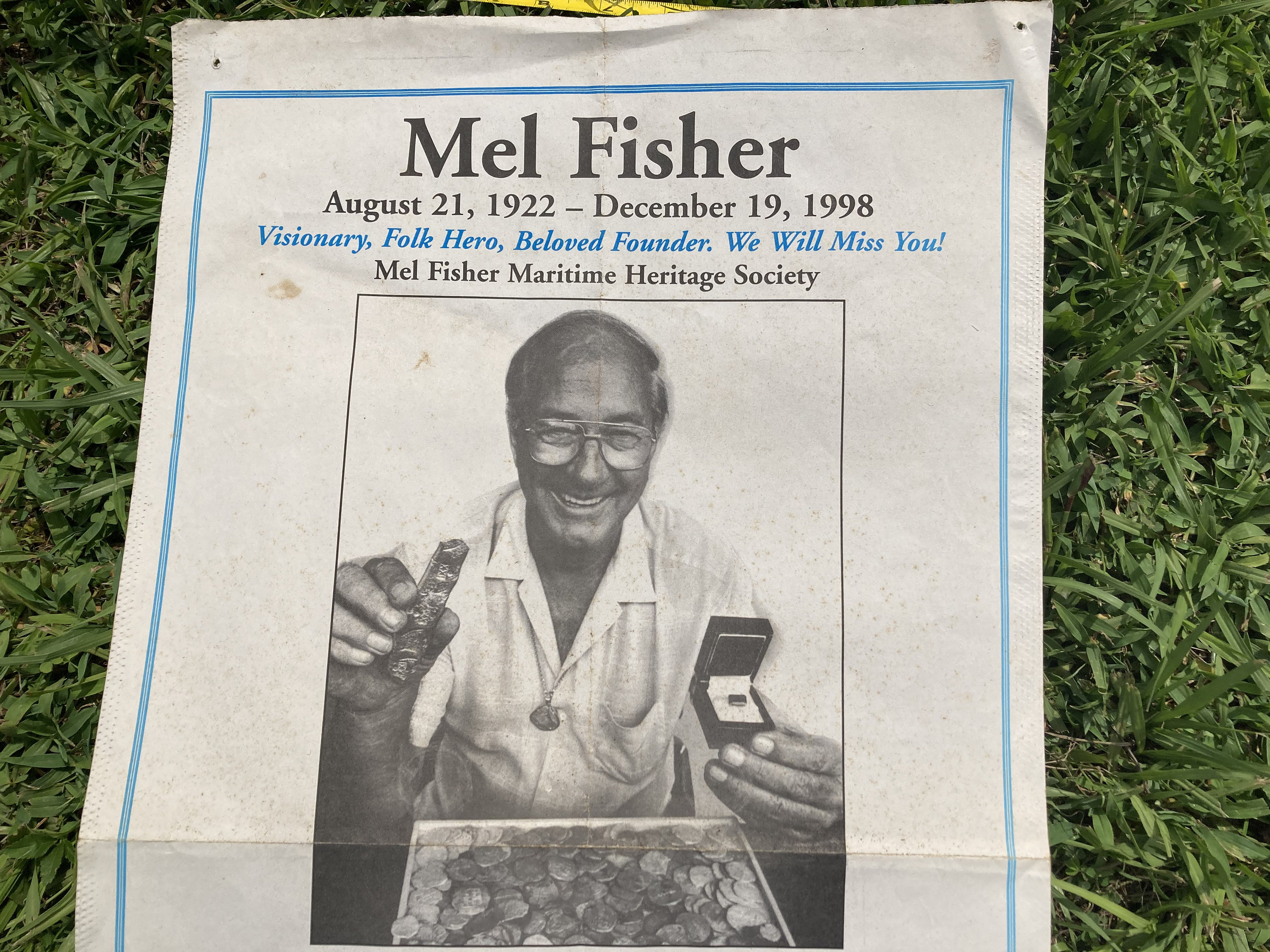 Mel Fisher; Copy of 1998 Tribute Done Bymel Fisher Maritime Heritage ...