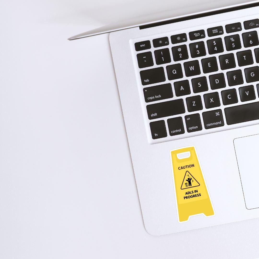 Adls in Progress Sticker: Funny Occupational Therapy Gift - Etsy