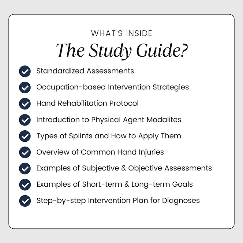 Hand Therapy Study Guide: Splints, PAMS, SOAP Notes (PDF Files) - Etsy