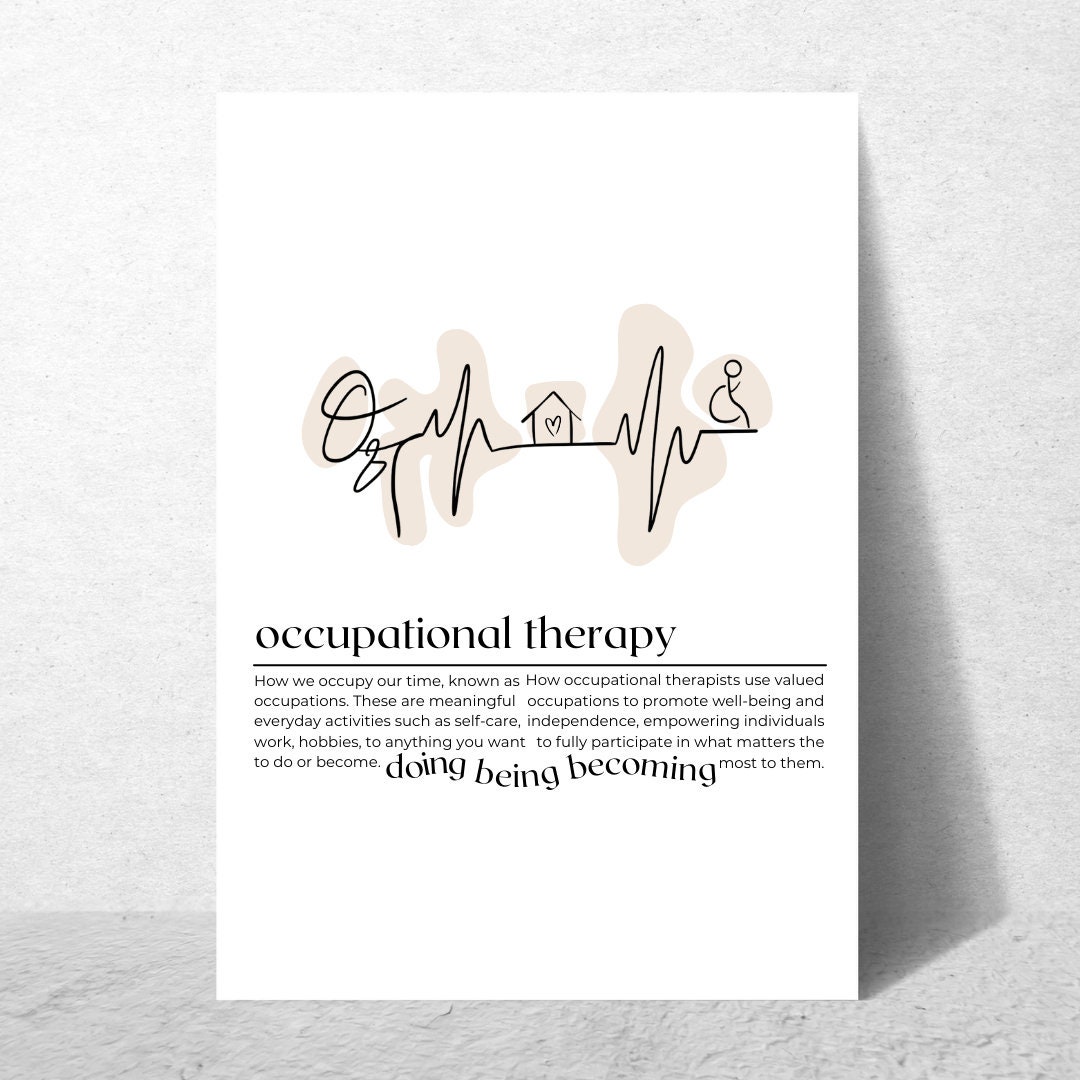 Occupational Therapy Wall Art for Clinic or Office | OT Gift | Neutral ...
