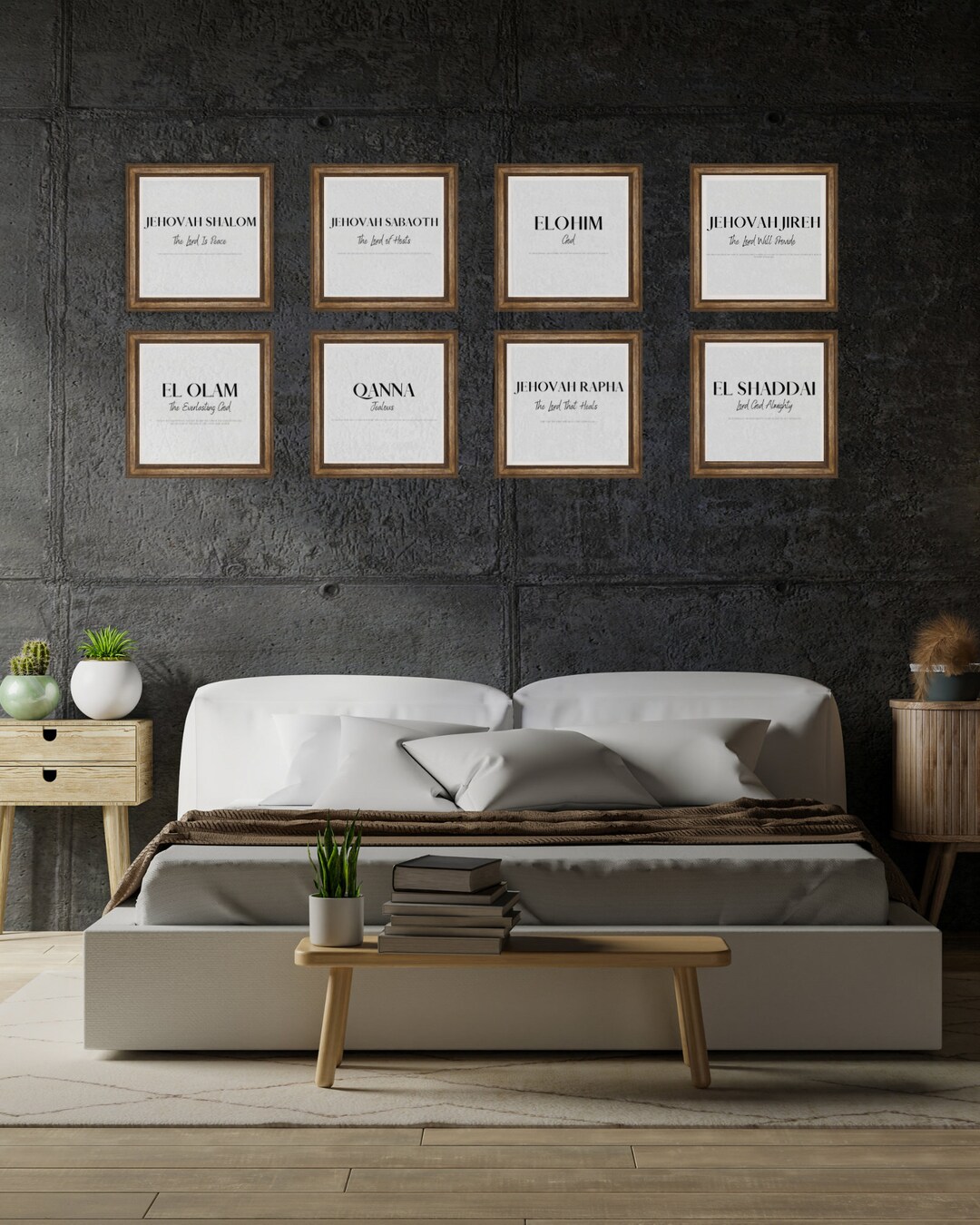 14 Names of God Print Set Printable 8x8 Digital Prints , Prayer Cards ...