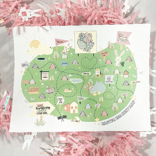 Hop Along the Easter Egg Hunt With Our Detailed Map, Printable, PDF ...