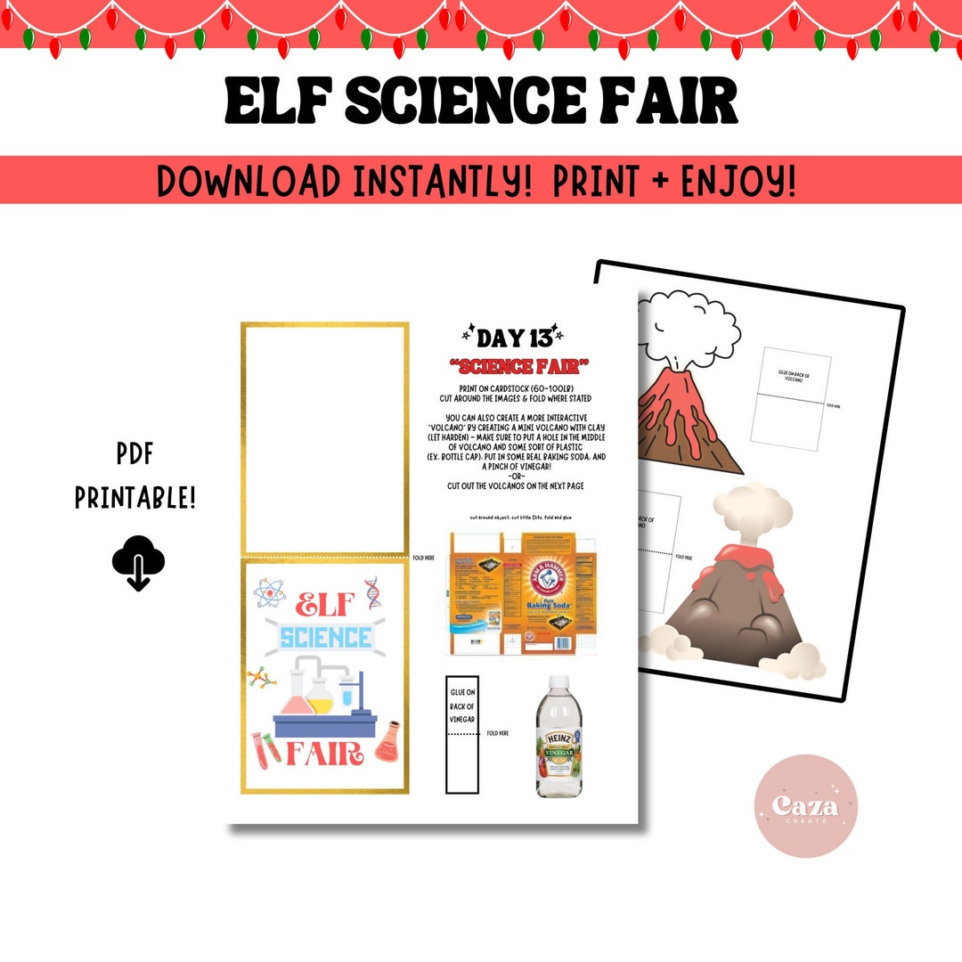 Elf Scene: Elf Science Fair Printable Instant Download Elf - Etsy