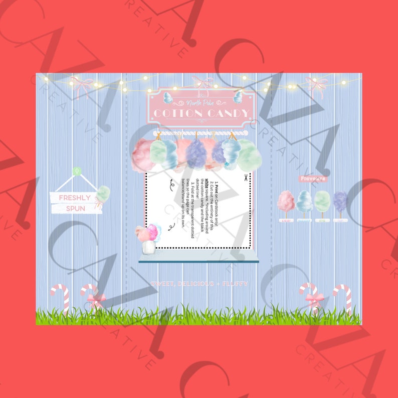 Elf Cotton Candy Booth Scene, Elf Ideas, Elf Props, Printable - Etsy