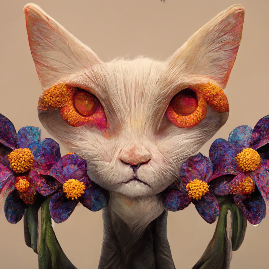 Flower Cats - Etsy