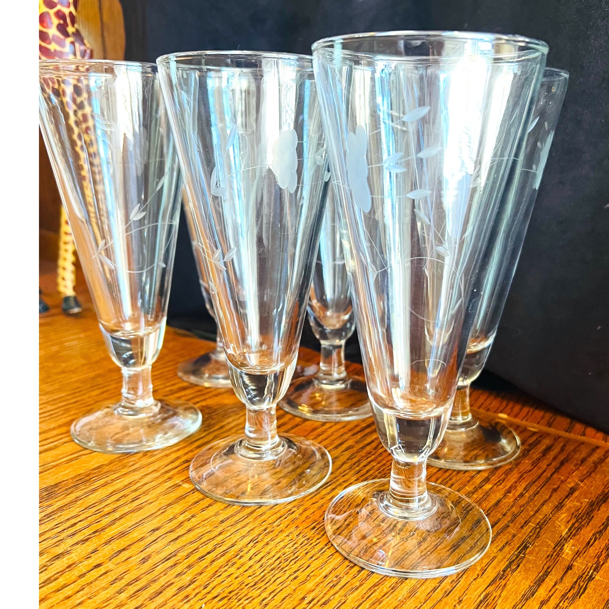 6 Crystal Pilsner Glasses, Princess House Heritage - Etsy