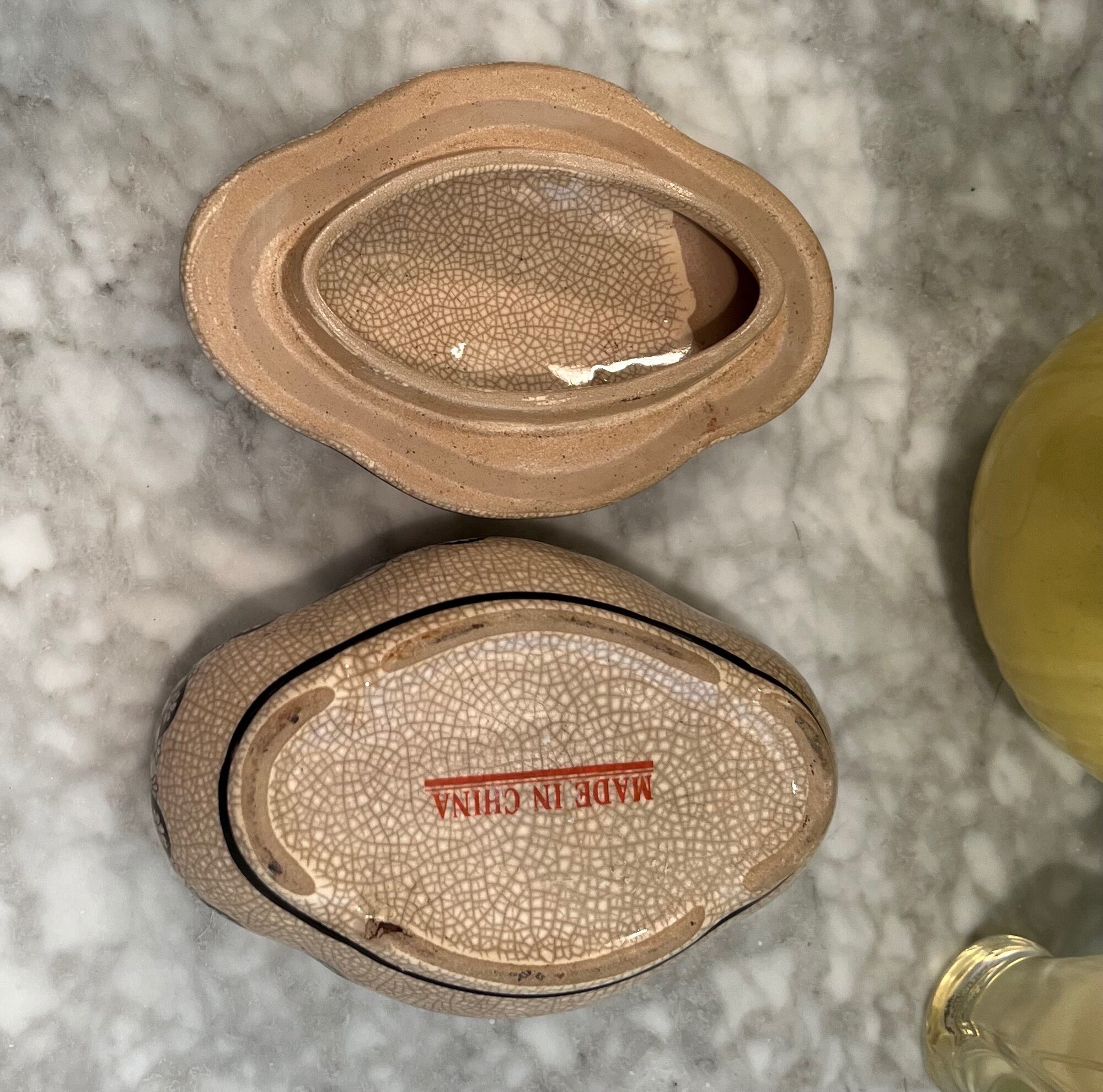 Angel Trinket Box, French Heraldic Coat of Arms Horses Cherubs, Vintage ...