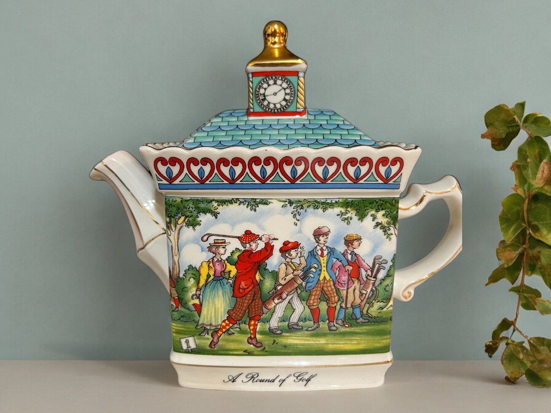SADLER Teapot, A Round of Golf, Pavilion Championships, Gift for Golfer ...