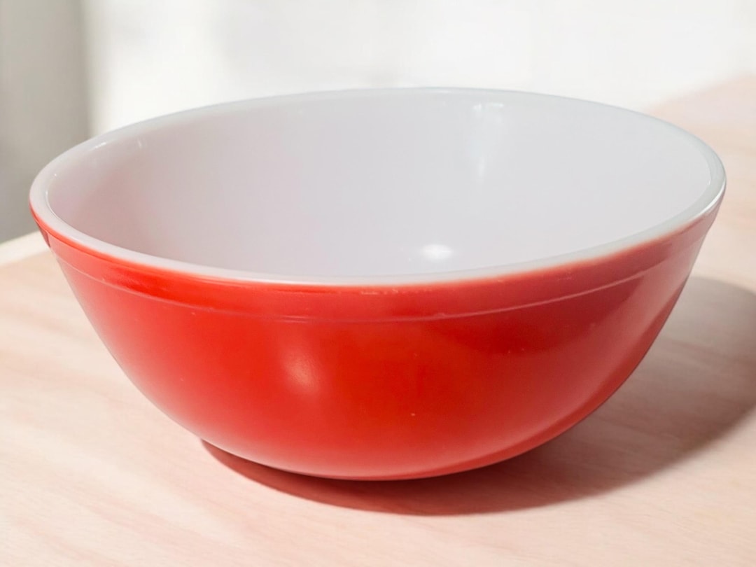 404 RED Pyrex Mixing Bowl | 4 Quart Yellow Pyrex Bowl | Pyrex Primary ...