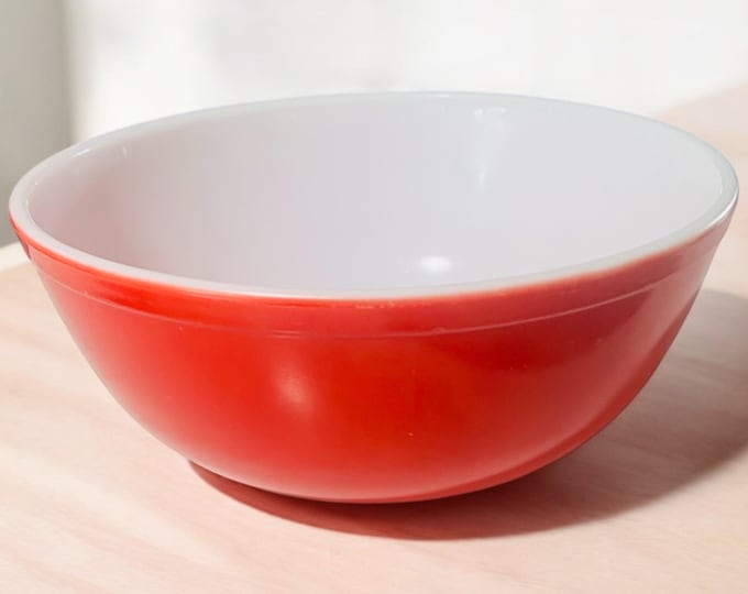 404 RED Pyrex Mixing Bowl | 4 Quart Yellow Pyrex Bowl | Pyrex Primary ...