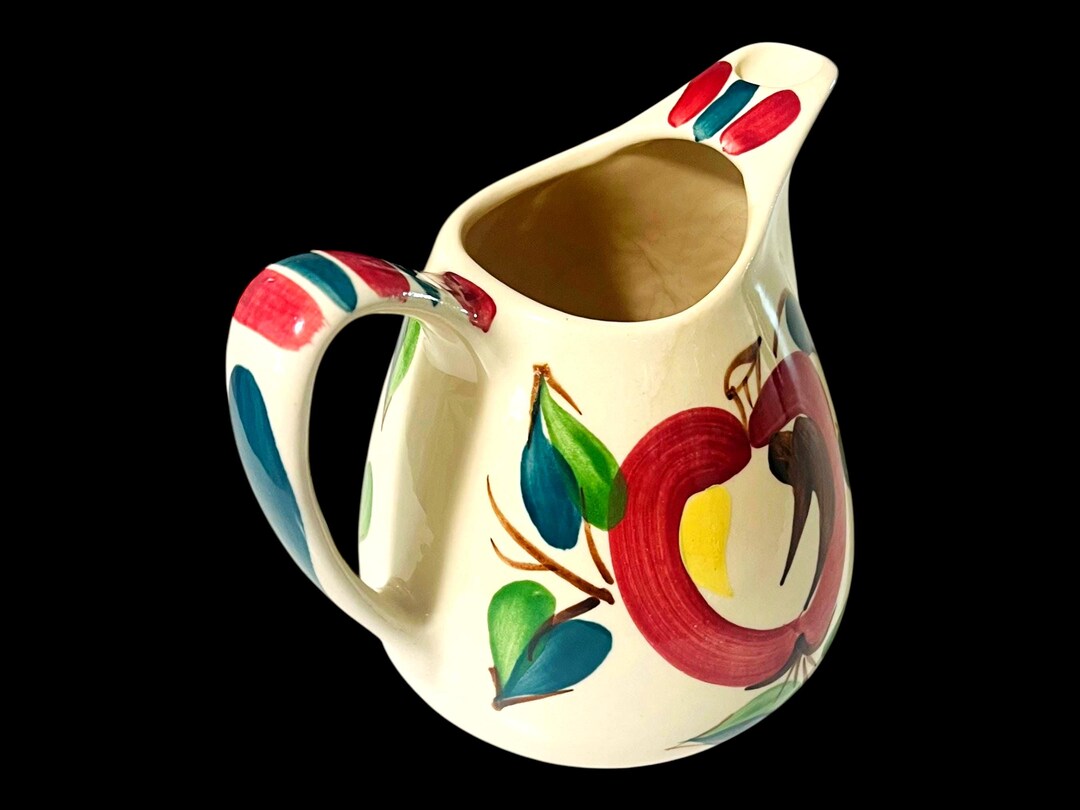 50s Pitcher Apple Puritan Pottery Earthenware Slip WARE | Retro Kitchen ...
