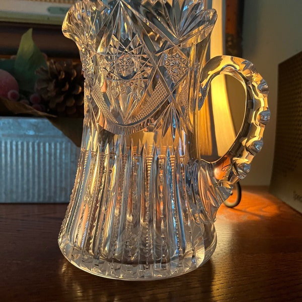 Cut Glass Pitcher - Etsy
