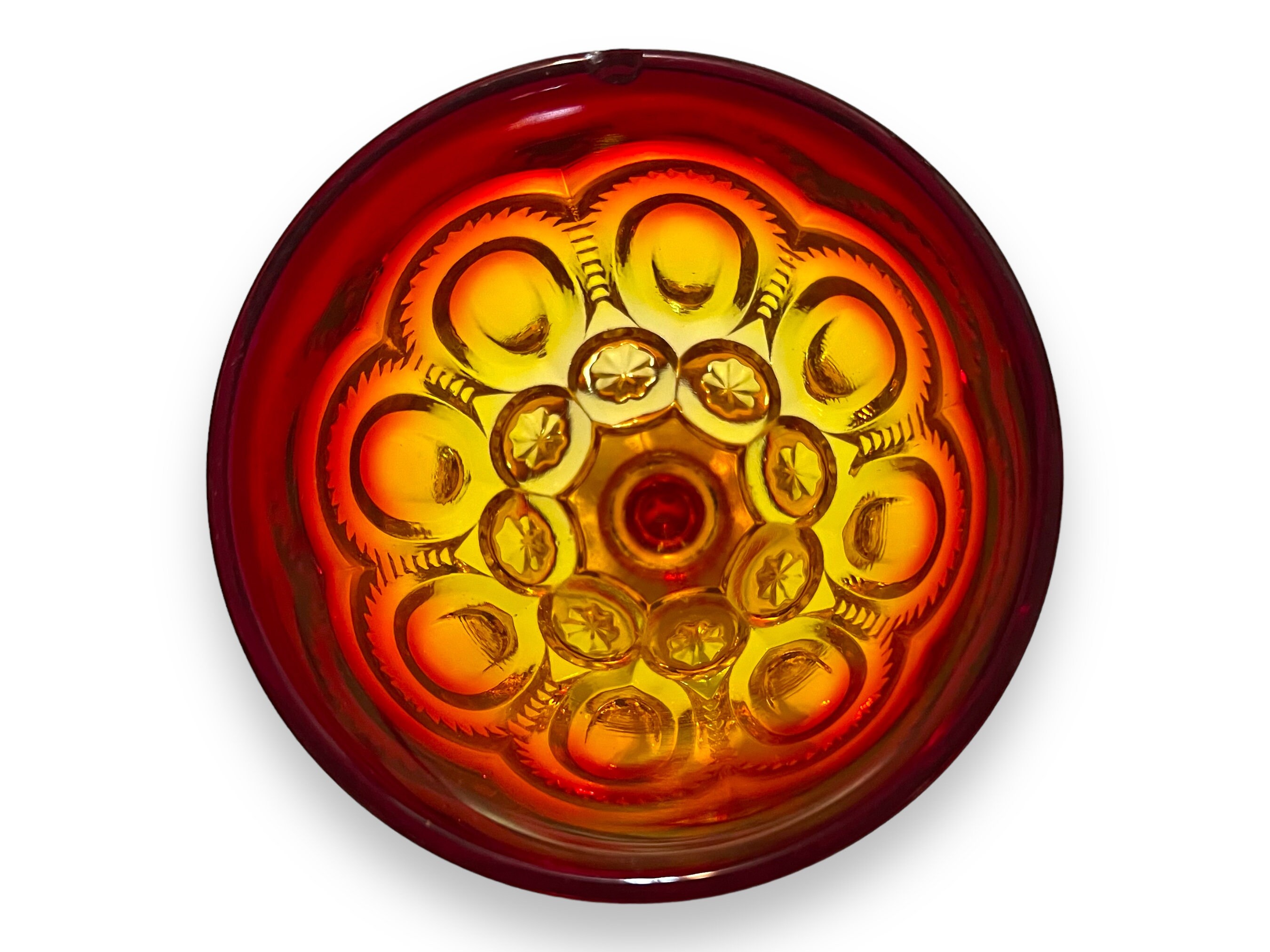 VTG Smith Red Amberina Moon and Stars 4.25 Sherbet Dish - Etsy