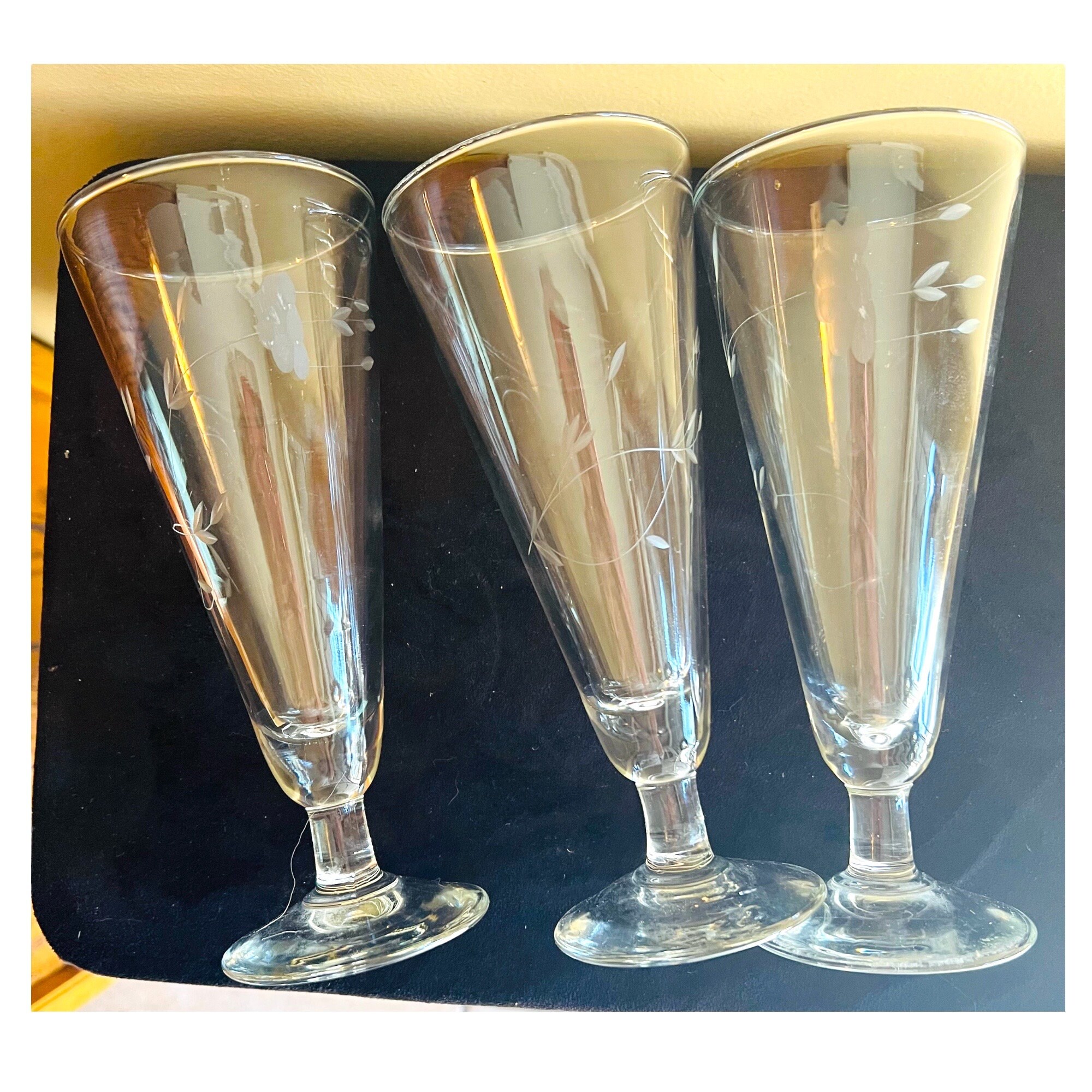 6 Crystal Pilsner Glasses, Princess House Heritage - Etsy