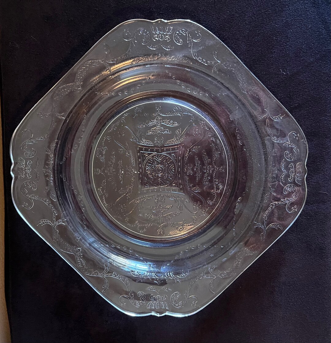 4 Indiana Glass Madrid Depression Clear Glass Plates - Etsy
