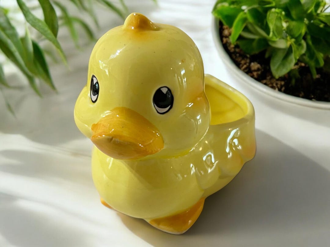 VTG Yellow Rubber Duck Planter Container | VTG Teleflora Gifts ...