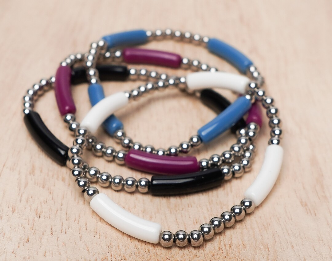 Acrylic Tube Bracelets, Stainless Steel, Anti-tarnish, Waterproof ...