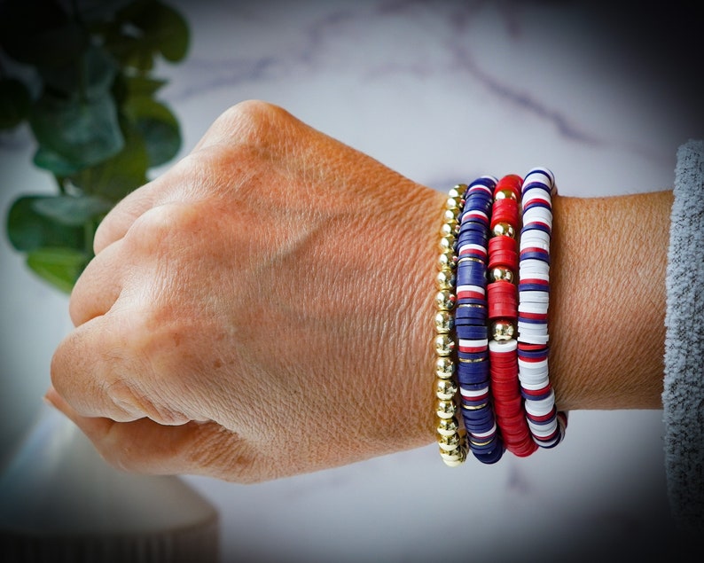 Texas Game Day Bracelets Stack Arlington Bracelets Baseball - Etsy