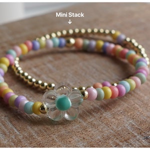 Spring Bracelet Stack, Mom and Me, Easter Bracelet Gifts, Gift for Her ...