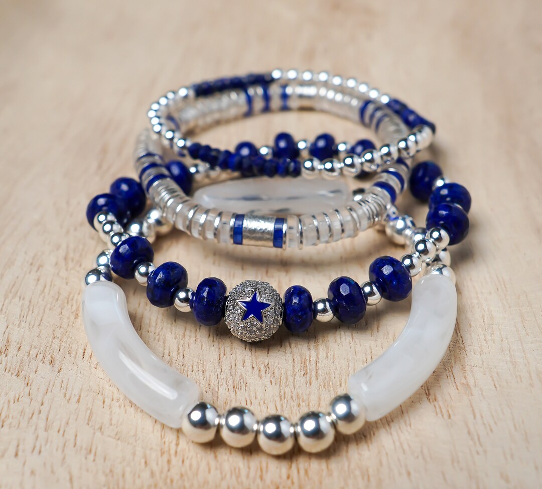 Dallas Silver Game Day Bracelet, Gift for Her, Team Spirit, Cowboys ...