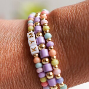 Spring Bracelet Stack, Mom and Me, Easter Bracelet Gifts, Gift for Her ...