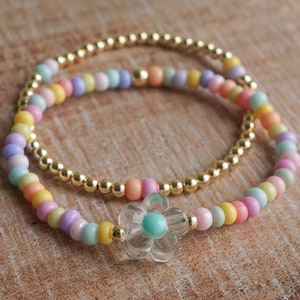 Spring Bracelet Stack, Mom and Me, Easter Bracelet Gifts, Gift for Her ...