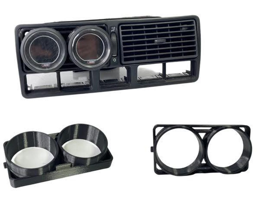 99 05 Vw Golf Center Air Vent Dual Gauge Pod 52mm Dash Mount Holder MK4 ...