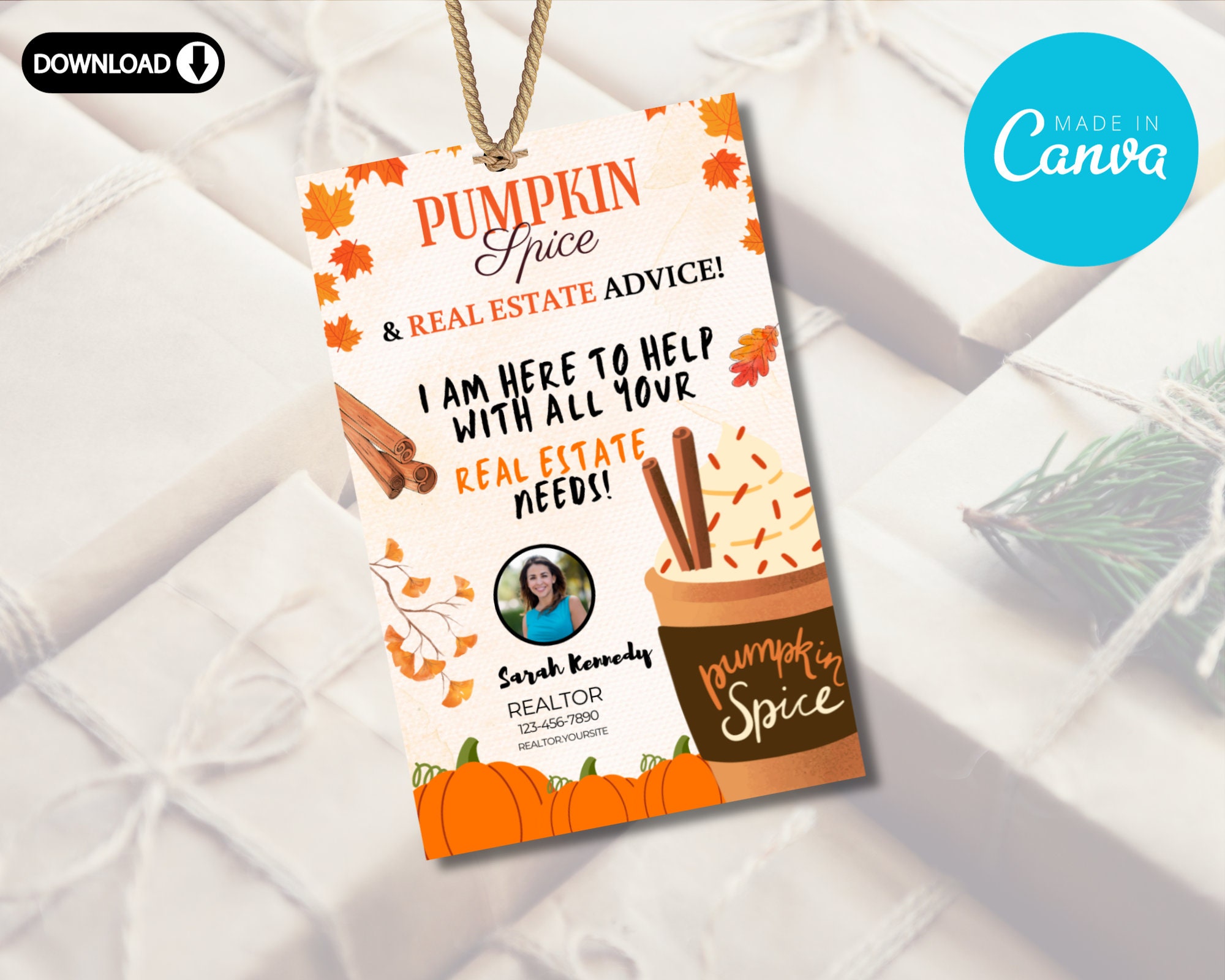 Digital PUMPKIN SPICE and Real Estate Advice Pop by TAGS – Fall ...