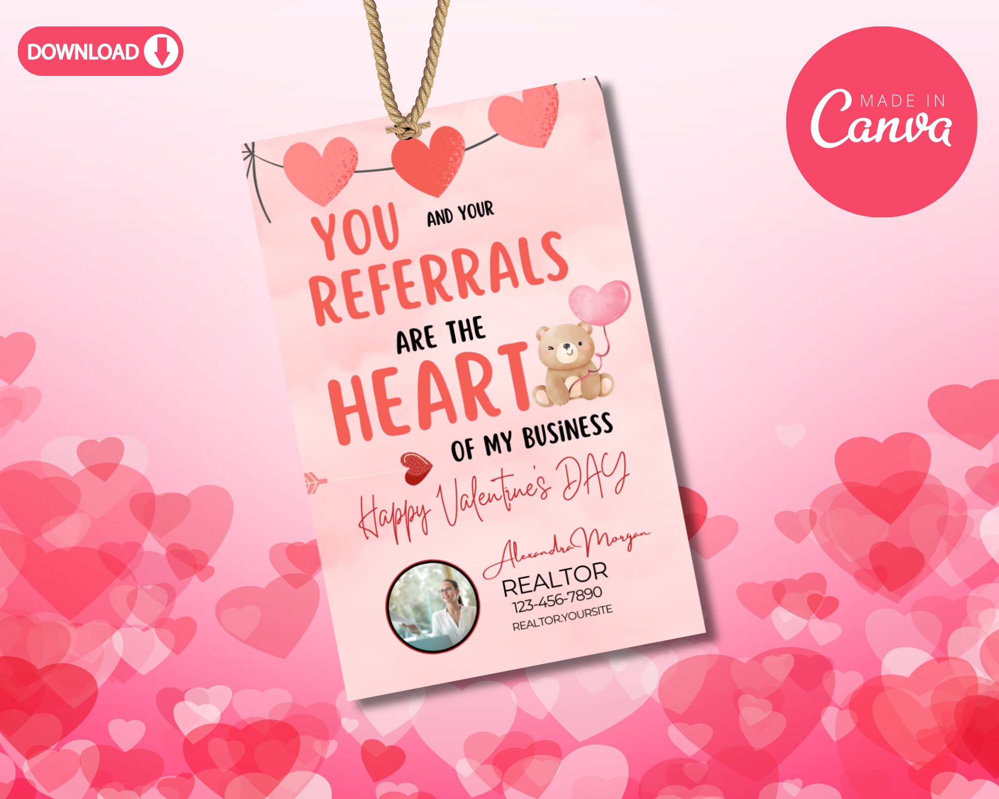 Valentine Gift Tag for Realtors, Referrals Are at the Heart of My ...