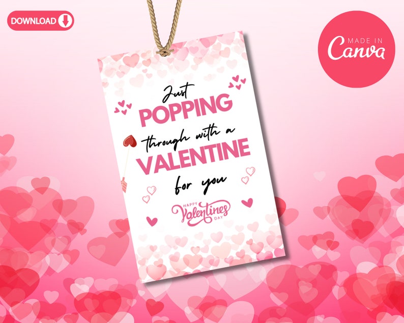 Valentine Gift Tag for Realtors,just Popping Through With A Valentine ...
