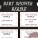 Baby Babble Talk Game, Baby Shower Mad Gab Game, Baby Shower Games, Fun ...