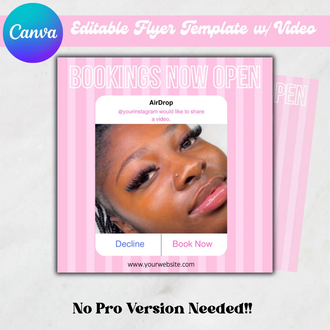 April Booking Flyer, Spring Booking Flyer, Book Now Appointments ...