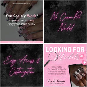 10 Instagram Nail Tech Post Templates, Nail Tech Branding, Social Media ...