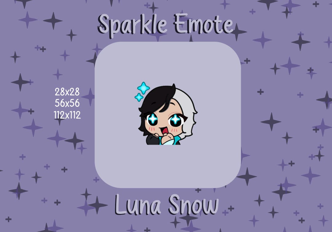 Luna Snow Sparkle Emote - Etsy