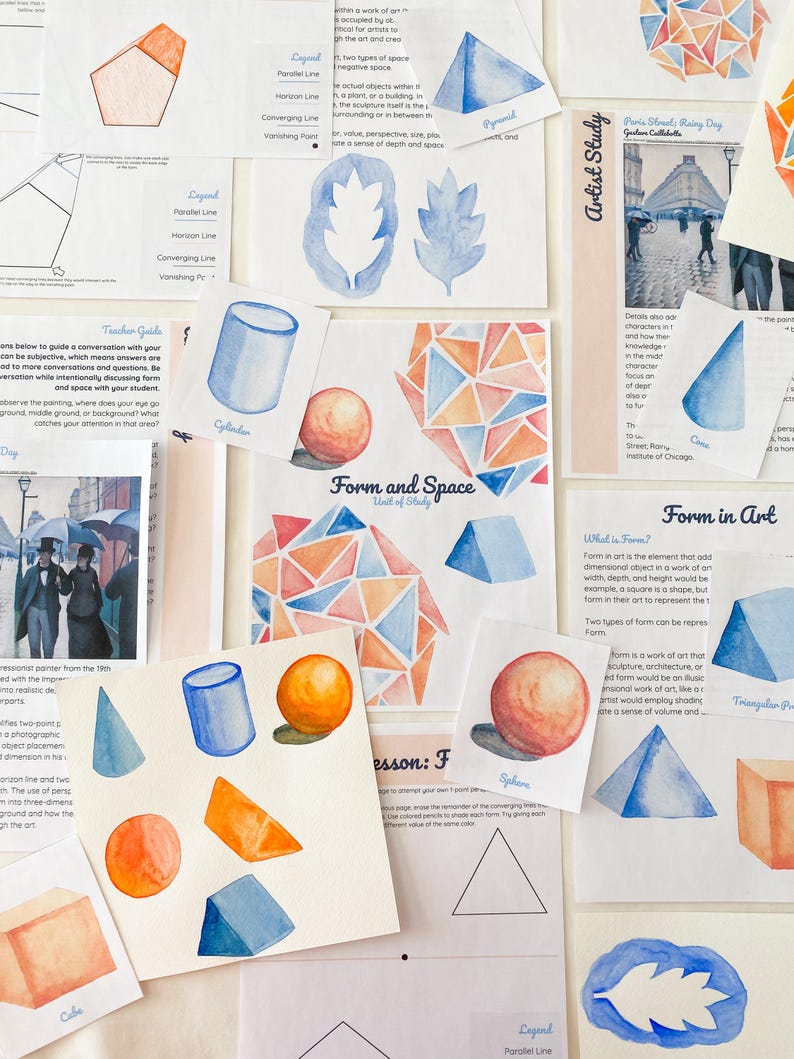 Form and Space Unit Study | Art Curriculum | Elements of Art ...