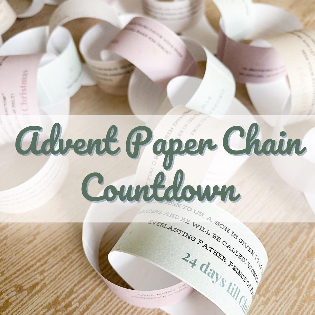 Advent Paper Chain: Countdown to Christmas With Bible Verses | DIY ...