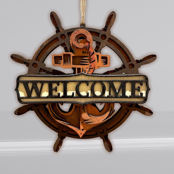 Wooden Anchor Sign - Etsy