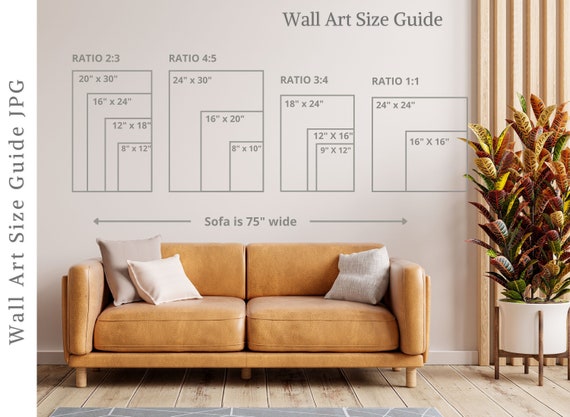 Wall Art Size Guide Wall Size Comparison Chart Print Size Etsy Ireland