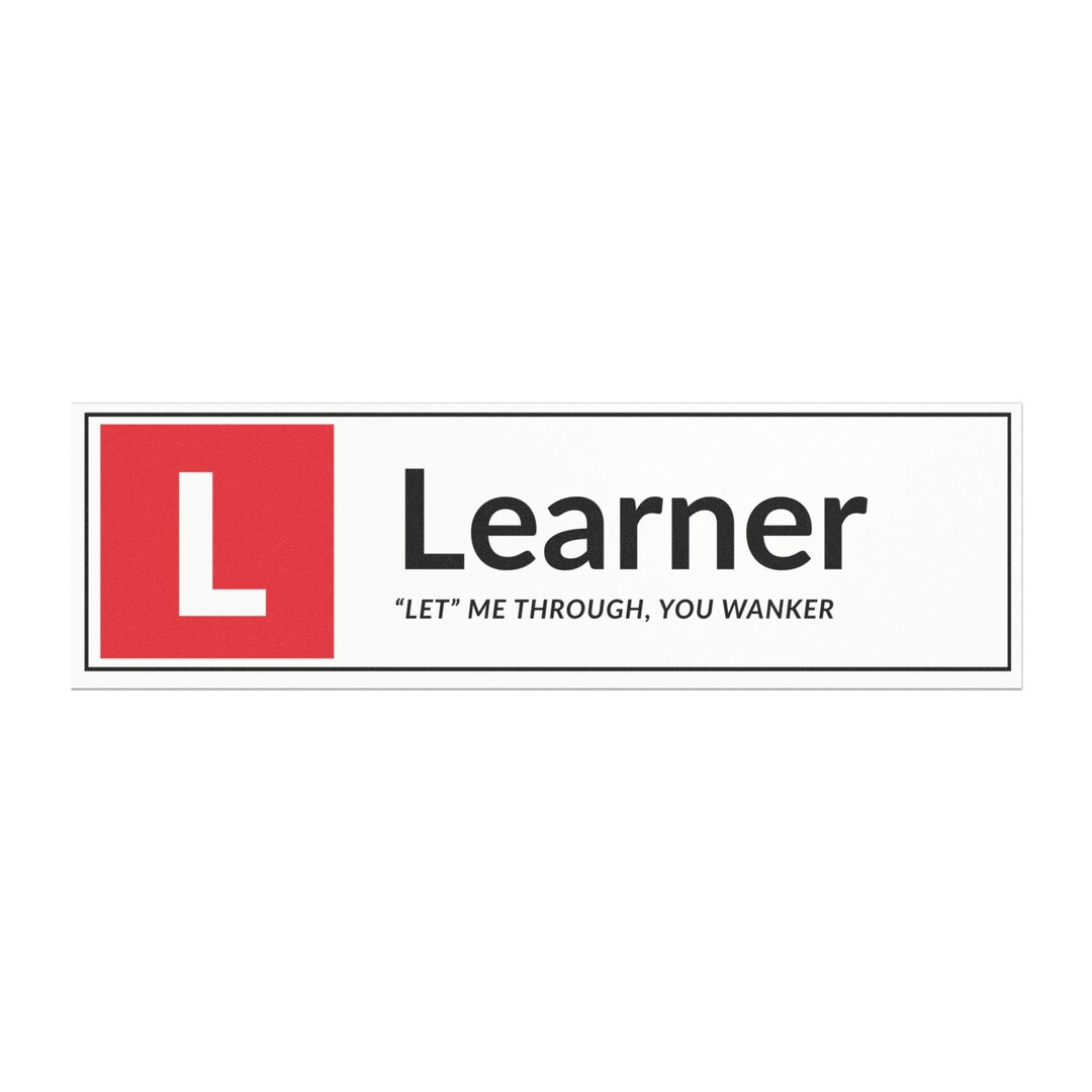 Learner Driver Car Magnet: Fun L-plate Decal for Student Drivers - Etsy