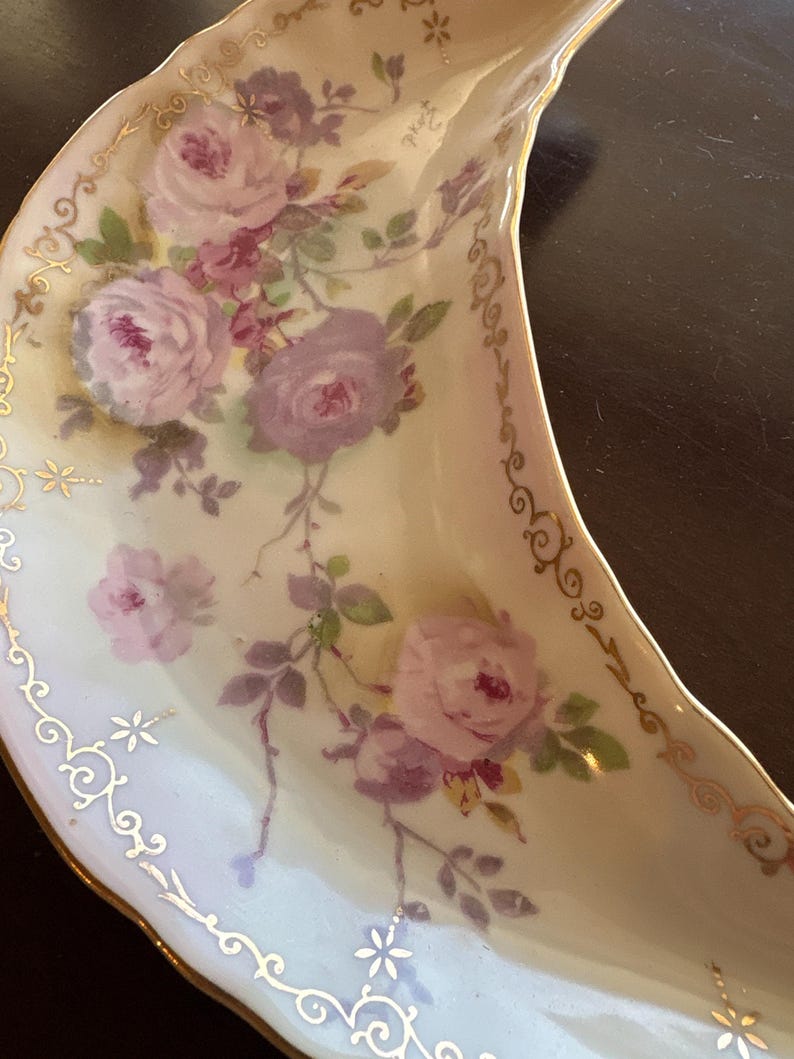 Royal Crown Chantilly Rose Hand Painted Bone Dish - Etsy