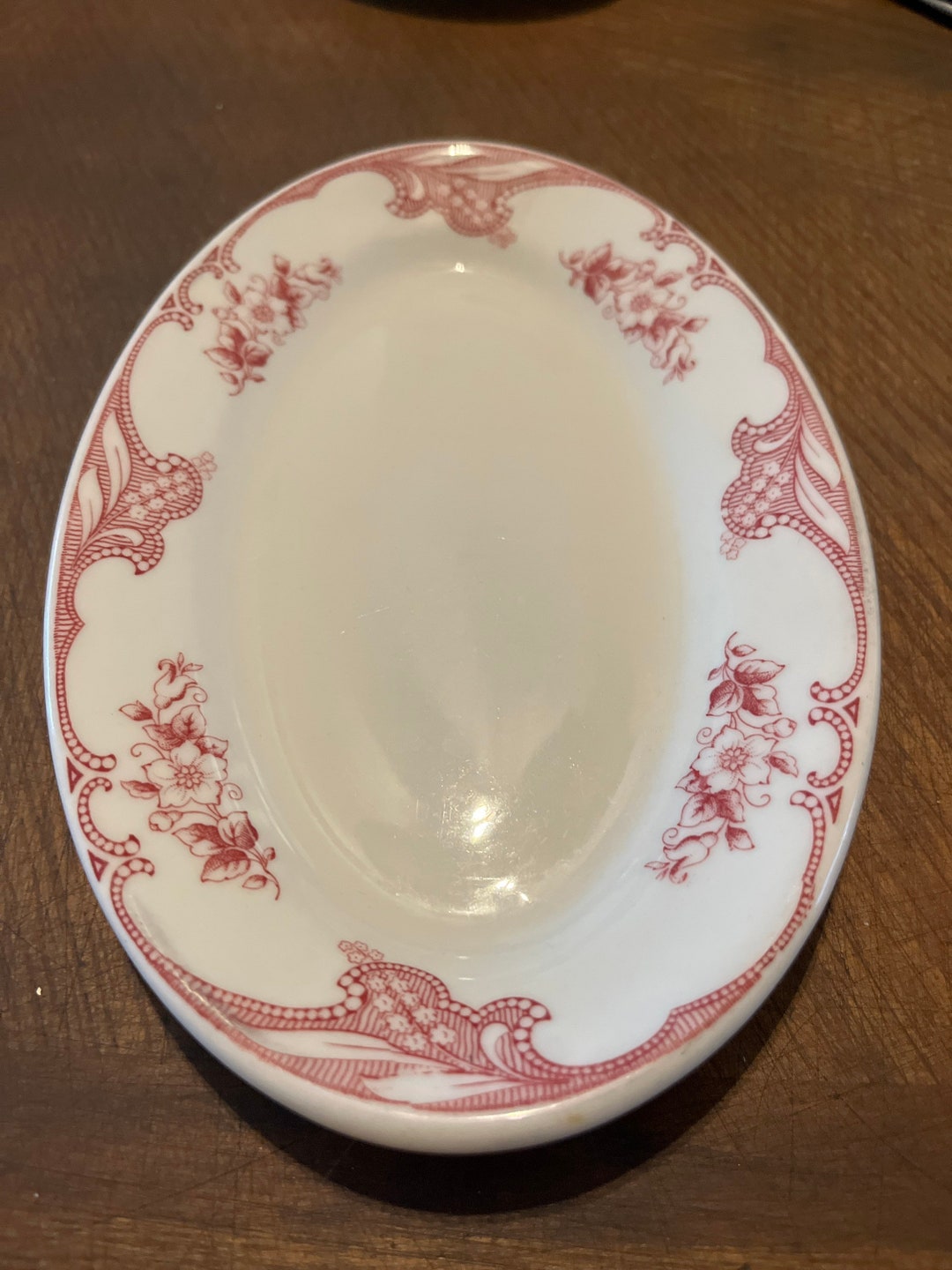Red Shenango China Transfer Ware Small Serving Dish - Etsy