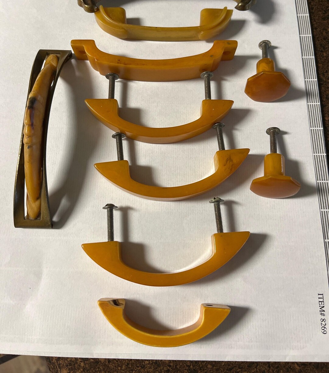 Lot of 9 Assorted Bakelite Handles, Knobs and Pull - Etsy