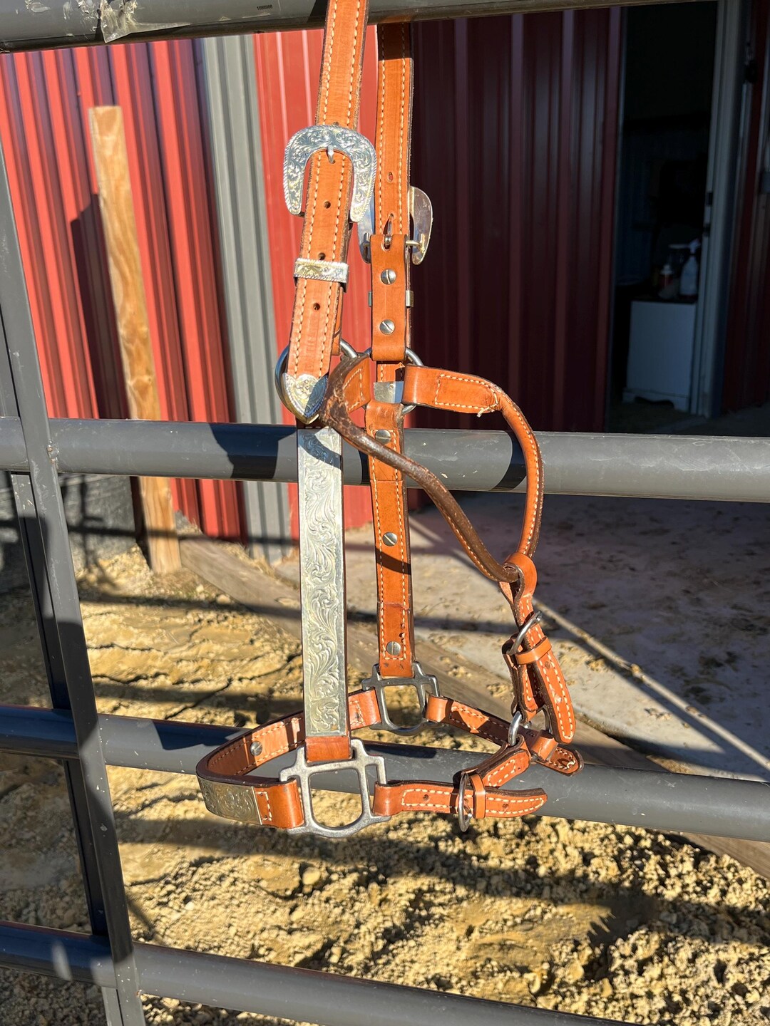 Vintage Leather and Silver Horse Show Halter for the Average Sized ...