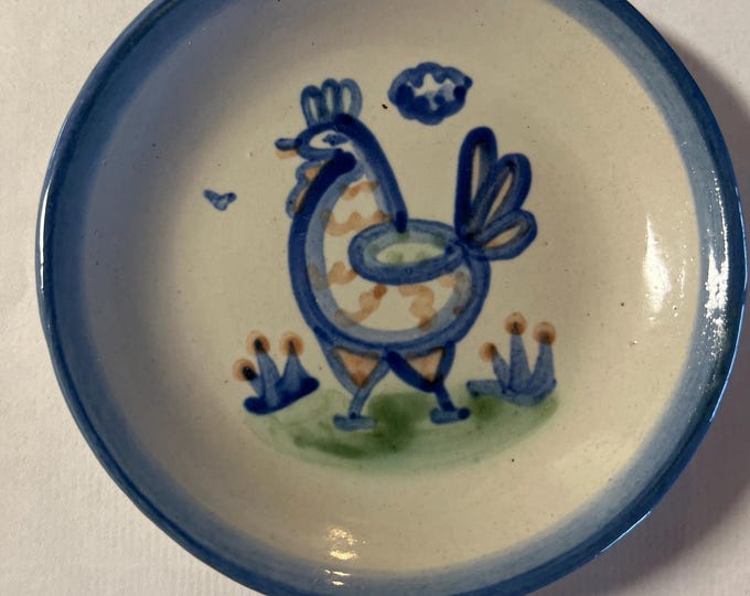 Signed MA Hadley Chicken Rooster Pottery Plate - Etsy
