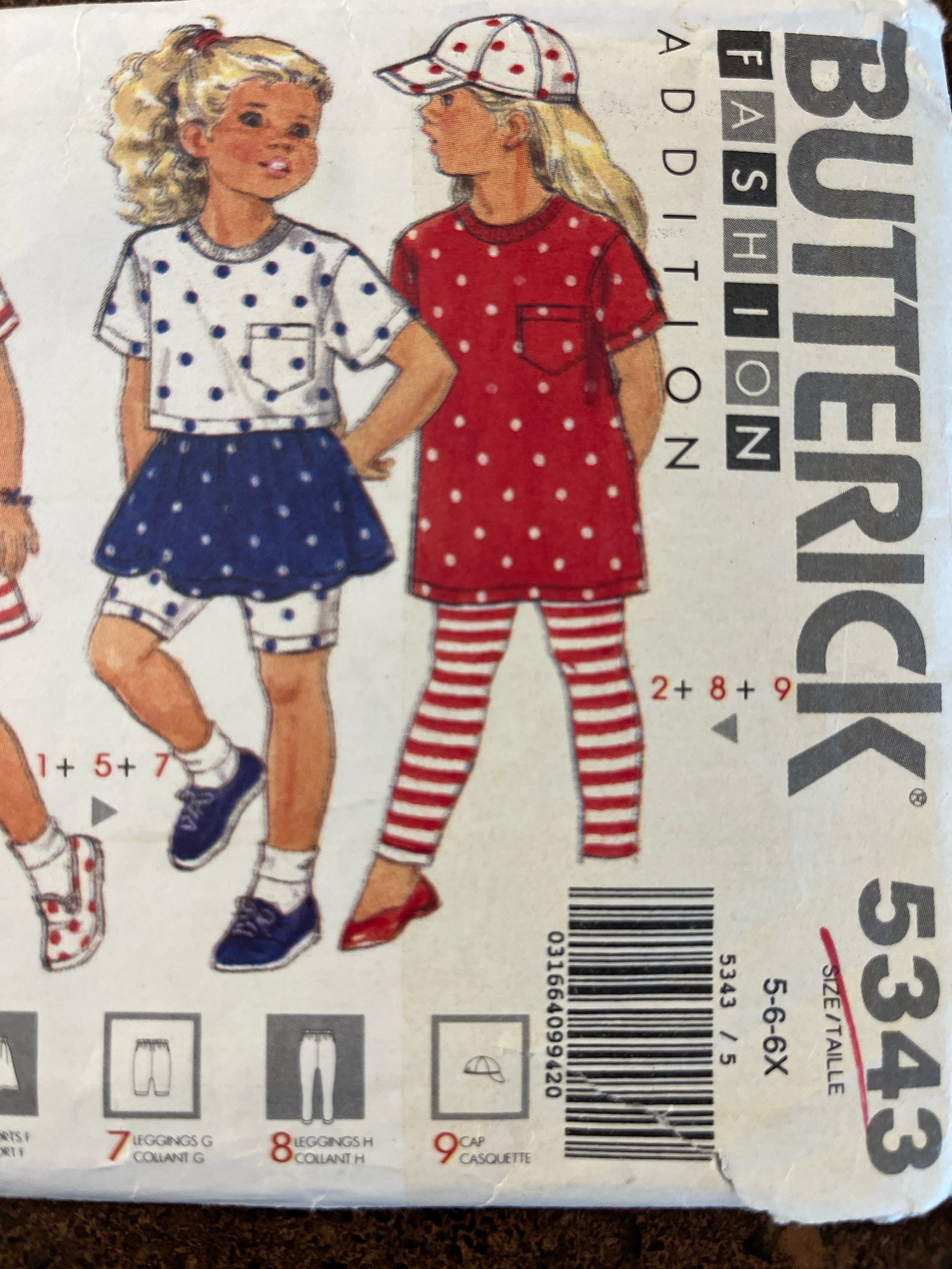 Vintage 1990's Sewing Pattern Butterick 5343 Fast and Easy Fashion ...